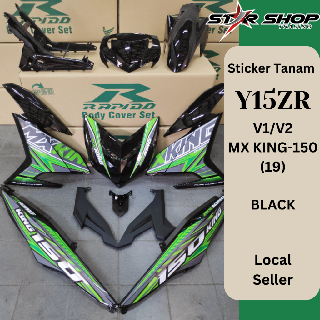 [LOCAL SELLER] COVERSET BODYSET Y15 Y15ZR YSUKU Y V1 V2 MX King-150 (19 ...