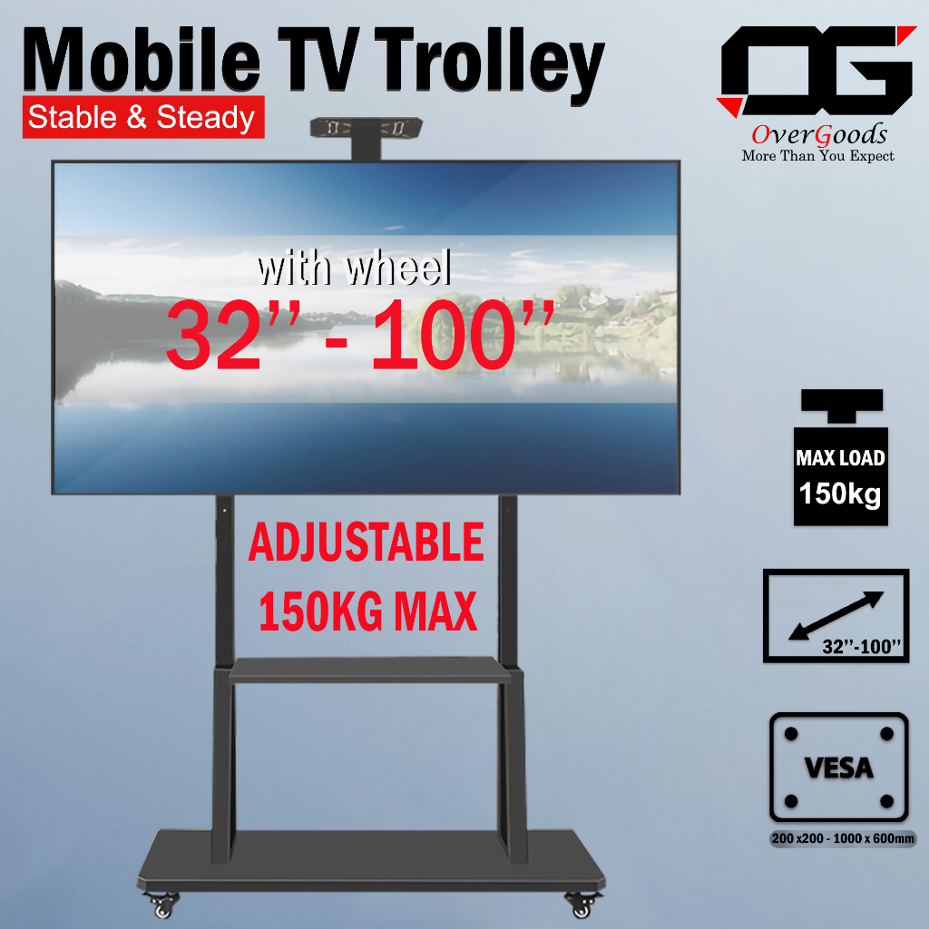 TV stand TV monitor stand Bracket TV Trolley Stand Portable support 32 ... TV stand TV monitor stand Bracket TV Trolley Stand Portable support 32 ...