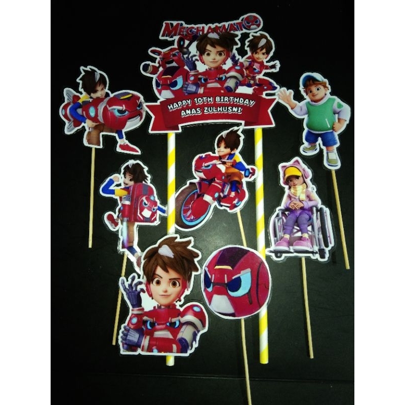 Cake Topper ( Design 003) MECHAMATO (Custom Name) | Shopee Malaysia