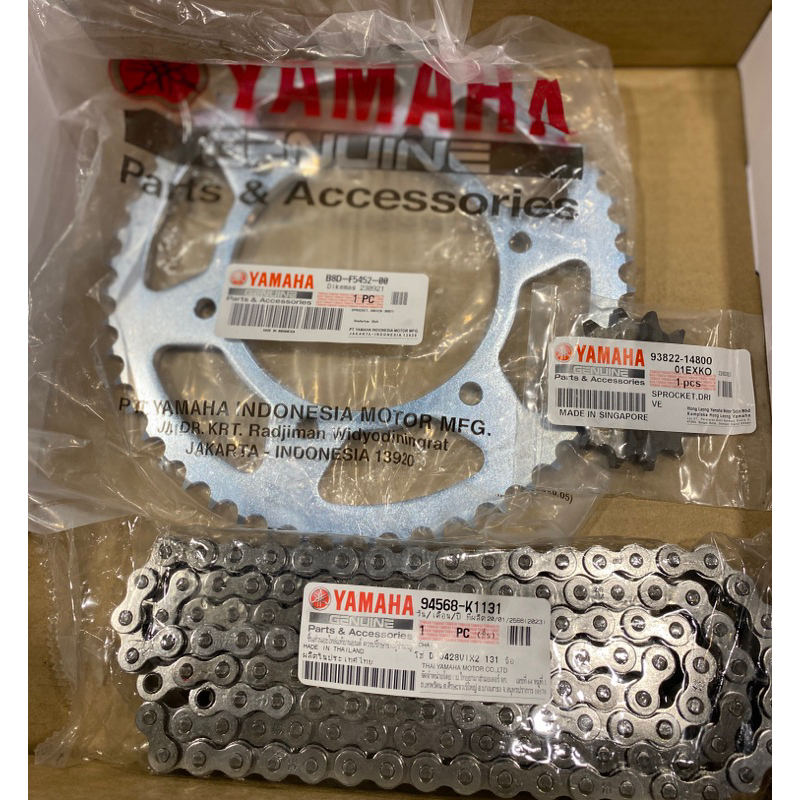 Yamaha MT15 Drive Chain Set Sprocket Set Original HLY | Shopee Malaysia