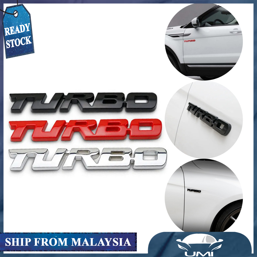 Metal Sticker Turbo Badge for Car Automotive Pelekat Logam Lencana ...