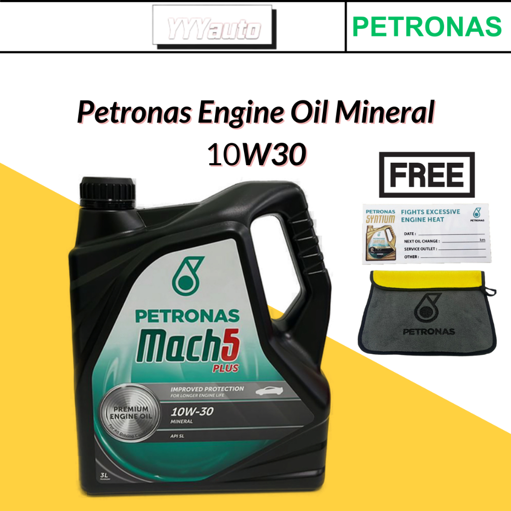 Petronas Mach 5 Plus 10W30 3L Engine Motor Oil Fluid | Shopee Malaysia