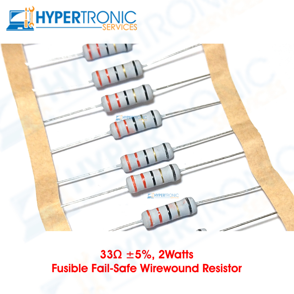 Resistor Fusible Fail Safe Wirewound Resistor 5% 2W 10 Ohm, 15 ohm, 20 ...