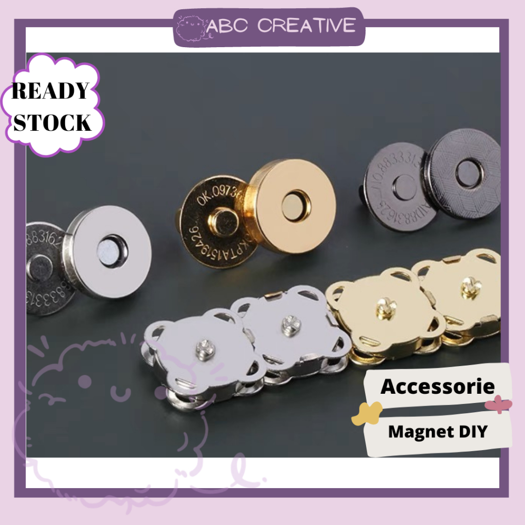 Magnetic Button Butang Magnet for Bag Accesiories | Shopee Malaysia