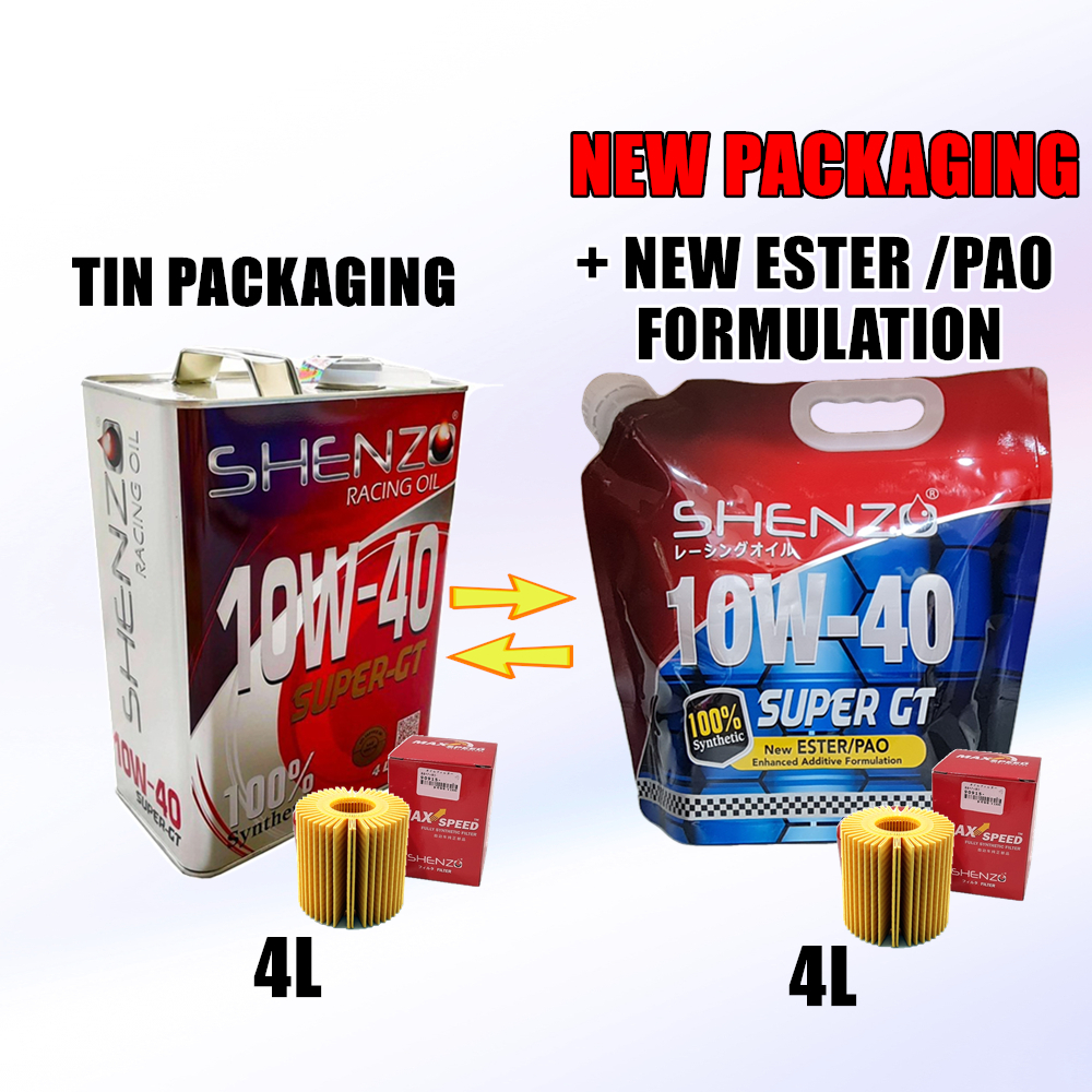 SHENZO 10W40 Racing Oil Super GT fully synthetic 4L Engine oil ...