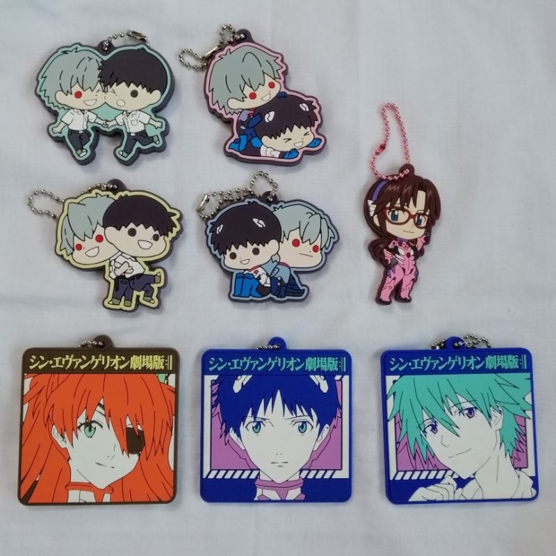 EVANGELION EVA JAPAN Banpresto BANDAI CARTOON ANIME RUBBER KEYCHAIN ...