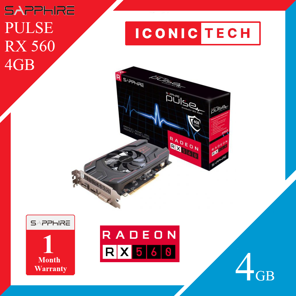 SAPPHIRE PULSE Radeon RX 560 4GB GDDR5 PCIe Graphics Card (RX560 @ Demo ...