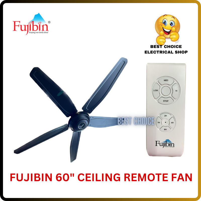FUJIBIN FBCF-60B5R 60" Ceiling Fan/ Siling Kipas With Remote Control 5 ...