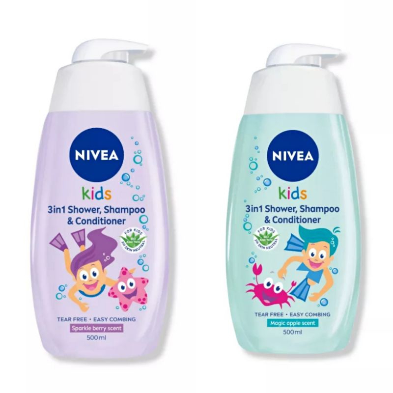 Nivea Kids 3-In-1 Shower Shampoo & Conditioner 500ml | Shopee Malaysia