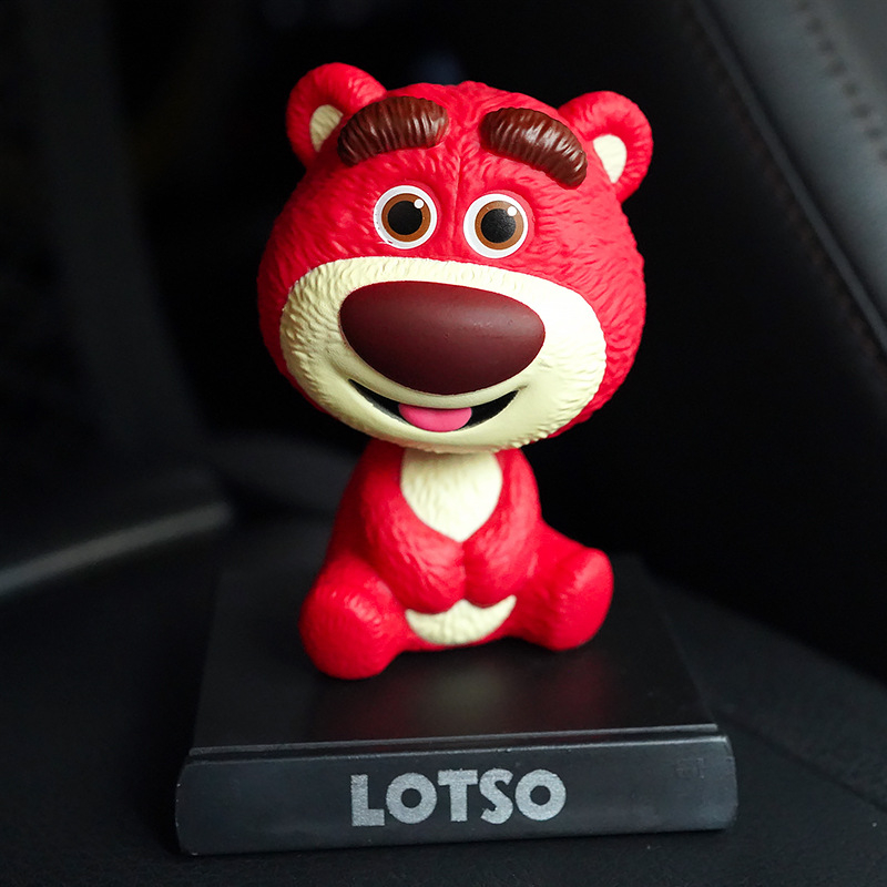 Lotso 草莓熊 Shaking Head Toy Deco Interior Car Accessories Avenger Saga ...
