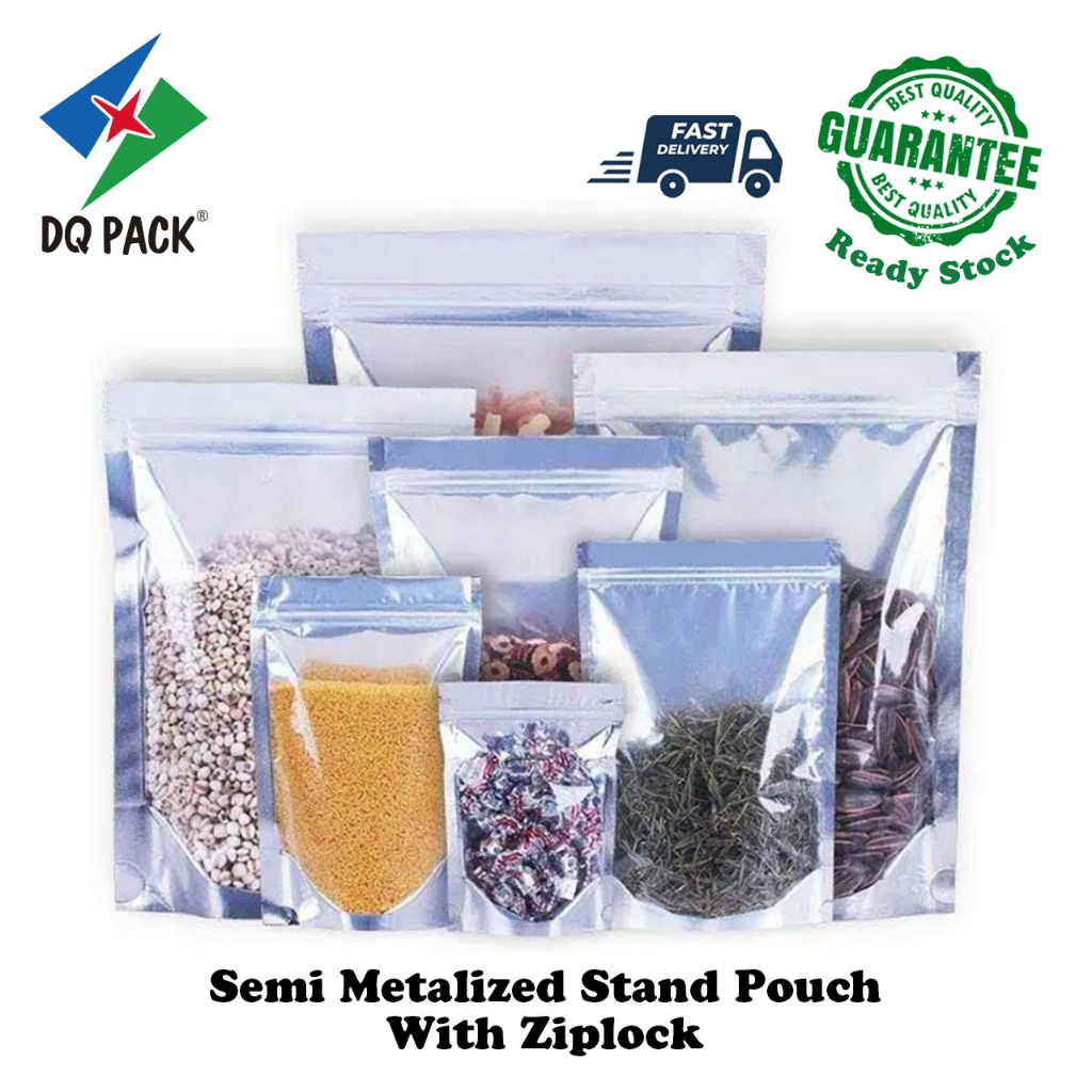 30pcs Semi Metalized Stand Pouch With Ziplock Bag For Food/ Snack ...