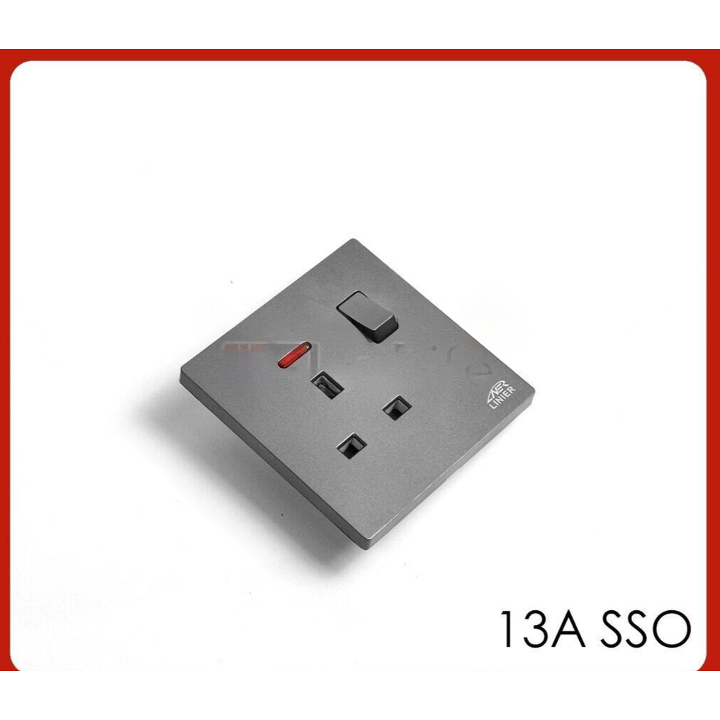 (SIRIM)【LINIER ULTRA SLIM】 Switch Socket Modern Wall Switches SPACE ...