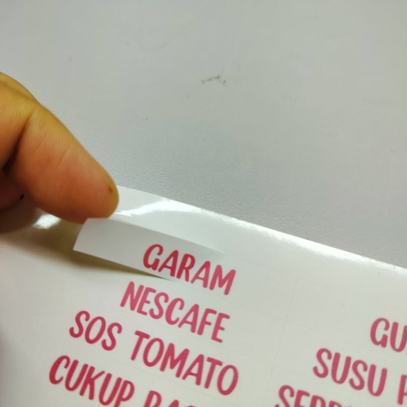 Sticker Dapur Label Tag Stiker Nama Barang Rumah Kitchen Organiser ...