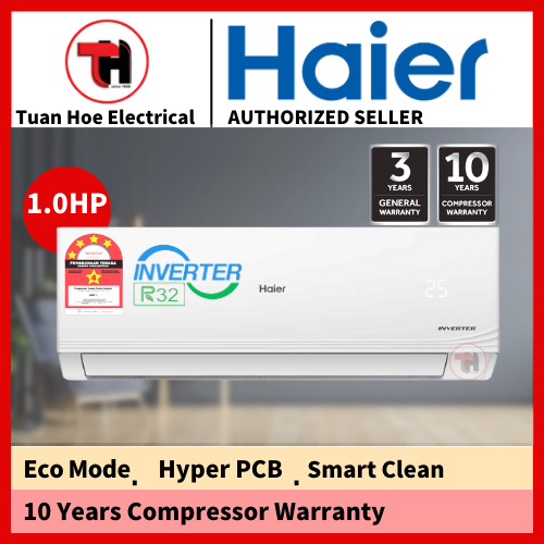 HAIER HSU-10VQB22 1HP R32 Inverter Aircond Penyaman Udara 冷器 | Shopee ...