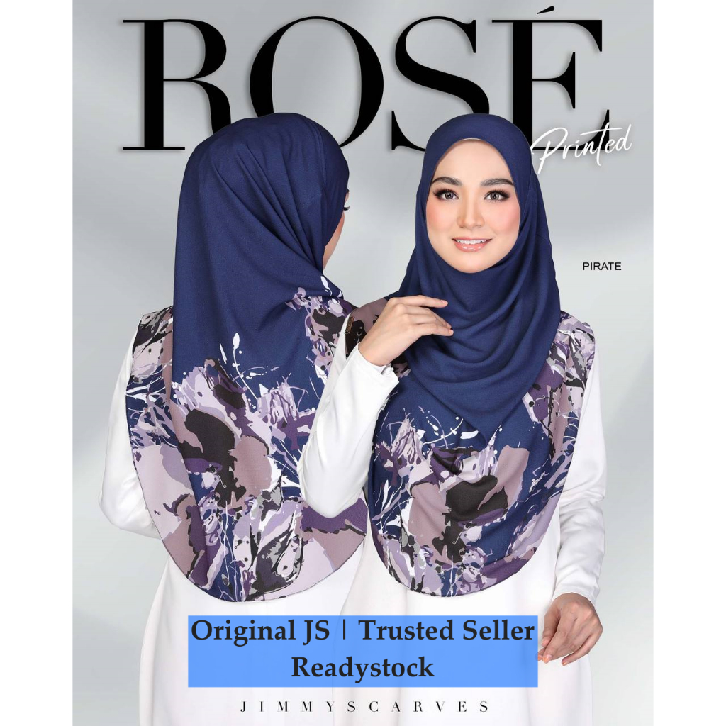 Original Rose Printed by Jimmy Scarves | Tudung Sarung Instant | Shopee ...