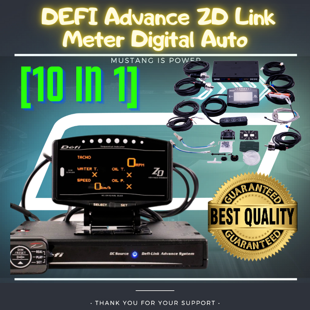 [ 10 IN 1 ] DEFI Advance ZD Link Meter Digital Auto Gauge Full Kit ...