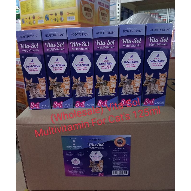 Vita-Sol Multivitamin For Cat's & Kitten 125ml (24Pcs/Box) | Shopee ...