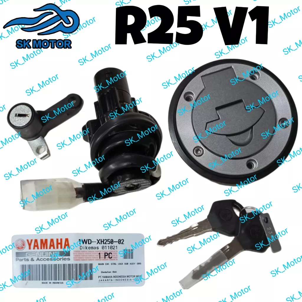 Yamaha YZF-R25 / R25 V1 Original Ignition Main Switch / Full Set Switch / Key Set / Suis Kunci ...