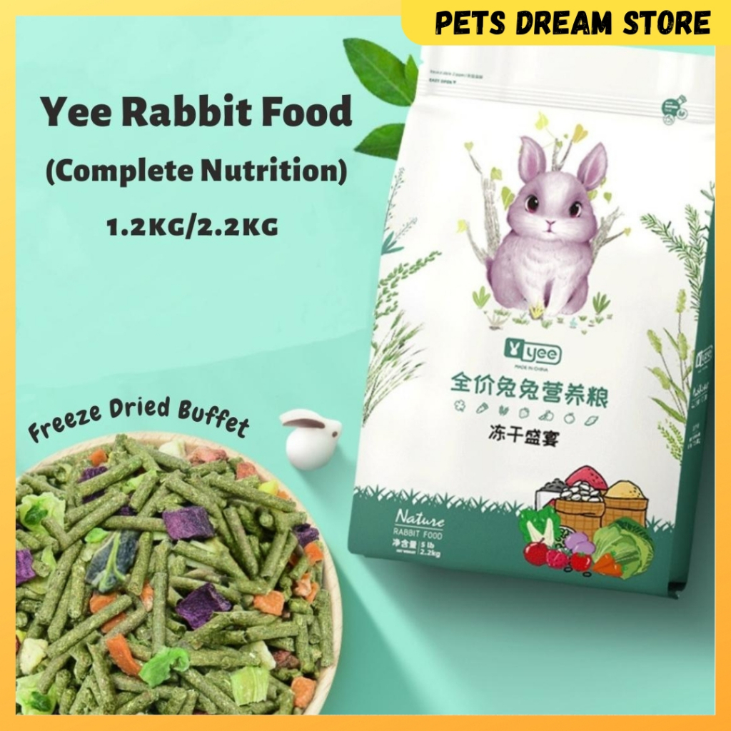 Yee Premium Rabbit Food Timothy hay based Freeze Dried vegetable fruits ...