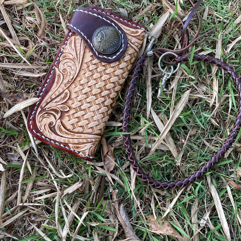 LONG WALLET RED MOON DESIGN SINCE 1998 (HADE MADE ) | Shopee Malaysia