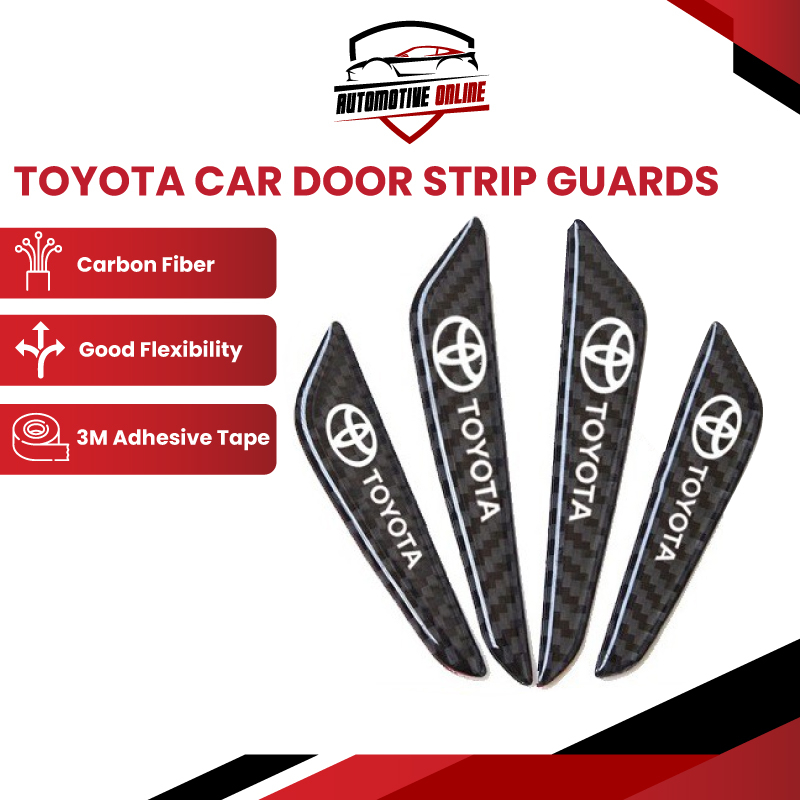 Toyota Carbon Fiber Car Door Anti Collision Strip Guards 4pcs Doors ...