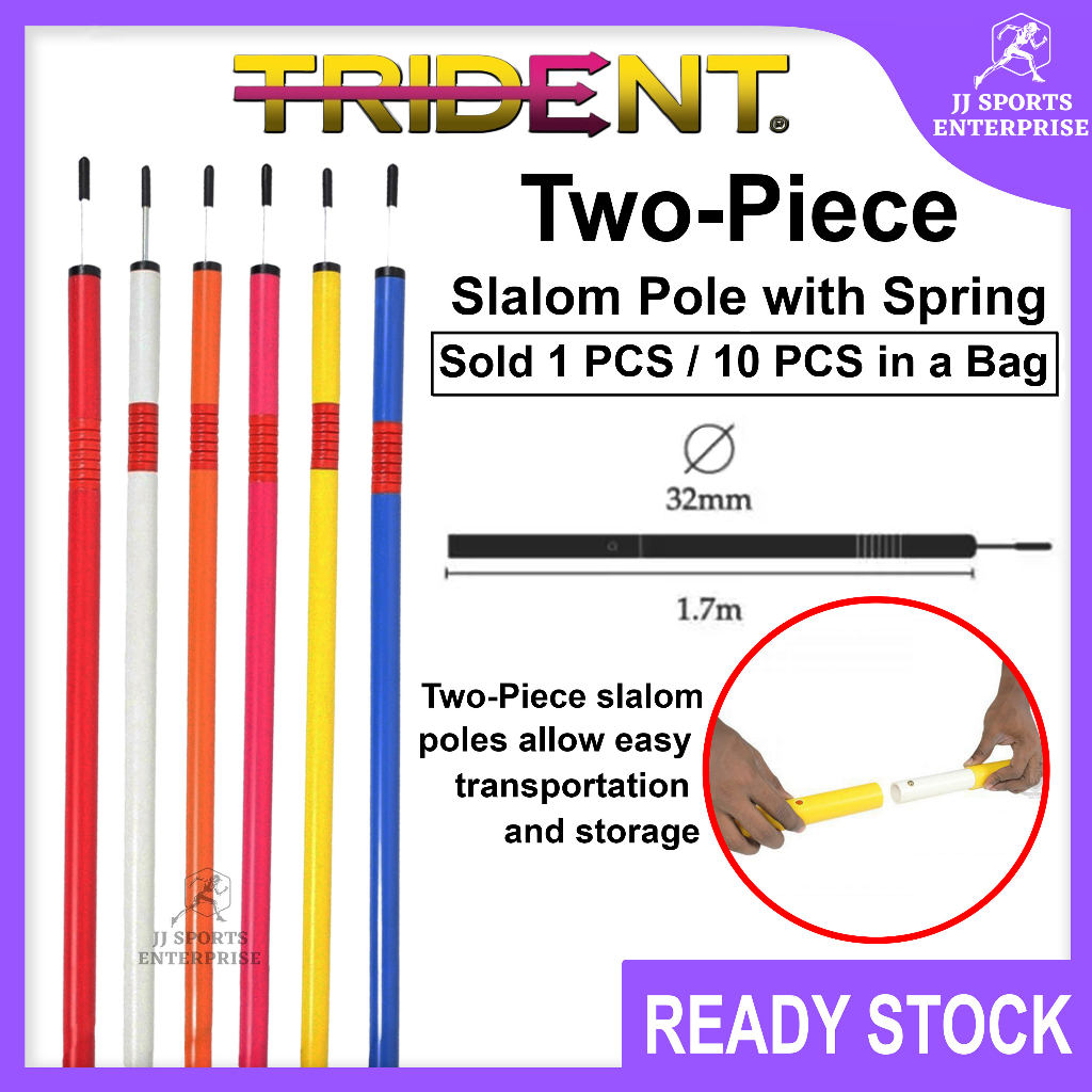 Trident Slalom Pole Two Piece Type Pole with Spring Can Separate For ...
