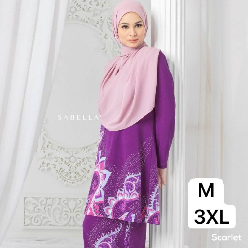 Sabella Queeny/ baju kurung/ tanpa gosok/ Ready Stocks Size 2XL/3XL | Shopee Malaysia