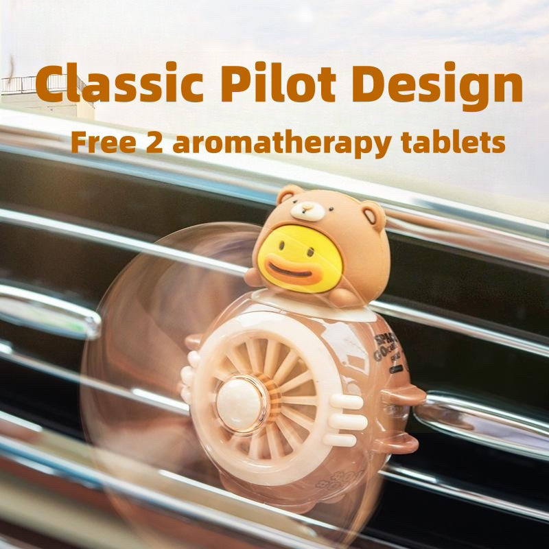 Car Air Freshener Car Vent Perfume Diffuser Rotating Propeller Aromatherapy Animation Diffuser ...