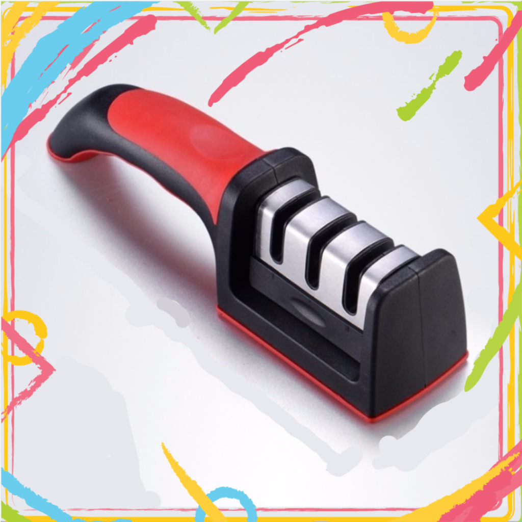 3-Stages Knife Sharpener Alat Pengasah Pisau Kitchen Easy Polish Knife ...