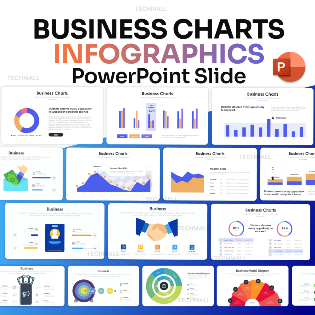 Business Charts Infographics PowerPoint Presentation Template | Easy ...
