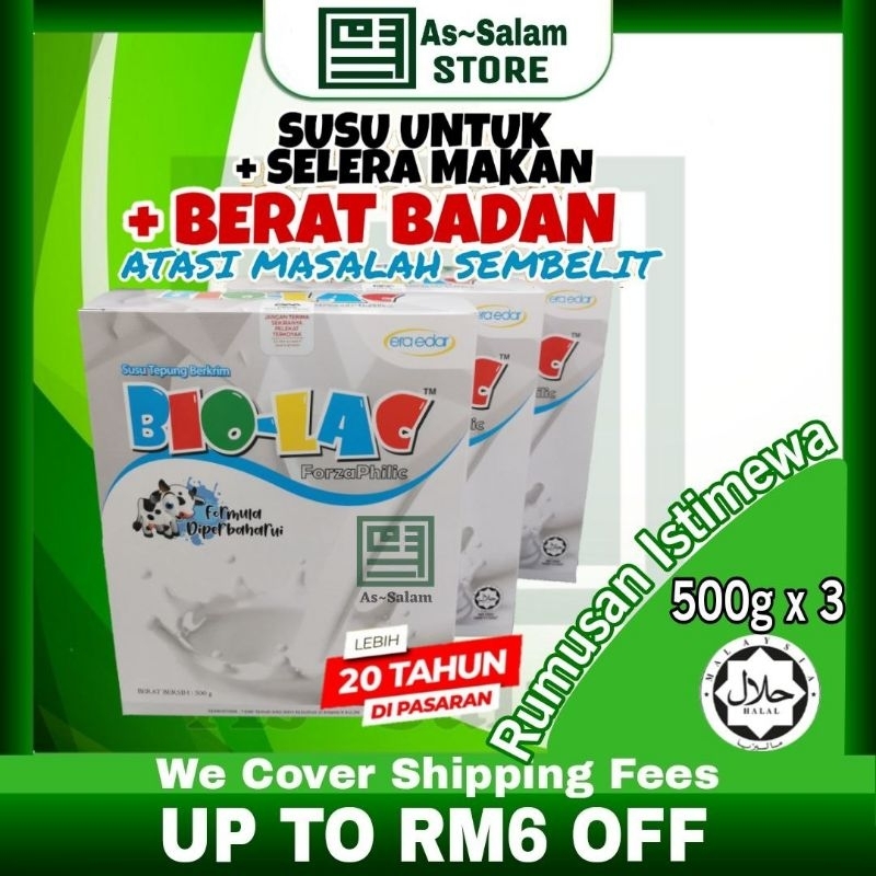 Susu BIOLAC 3 Kotak Tambah Berat Badan Bayi Kanak Baby Kid Milk Formula ...