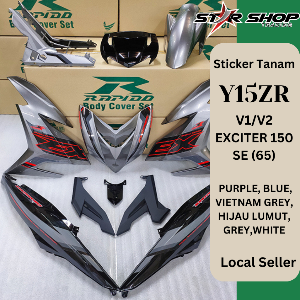 [LOCAL SELLER] COVERSET BODYSET Y15 Y15ZR YSUKU Y V1 V2 EXCITER150 SE ...