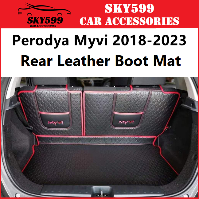 Perodua Myvi 2018-2024 Pu Leather Rear Boot Cargo Car Floor Mats Trunk ...