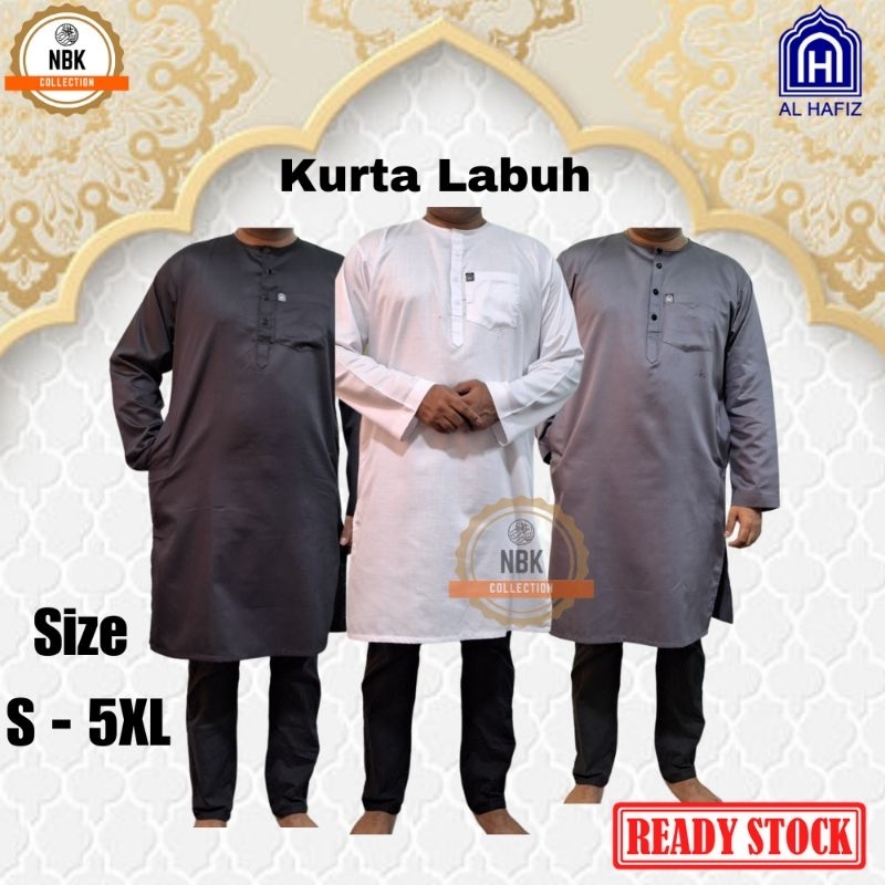 Kurta Labuh Lelaki Dewasa Teluk Belanga Kurta Panjang Kain Cotton by Al ...