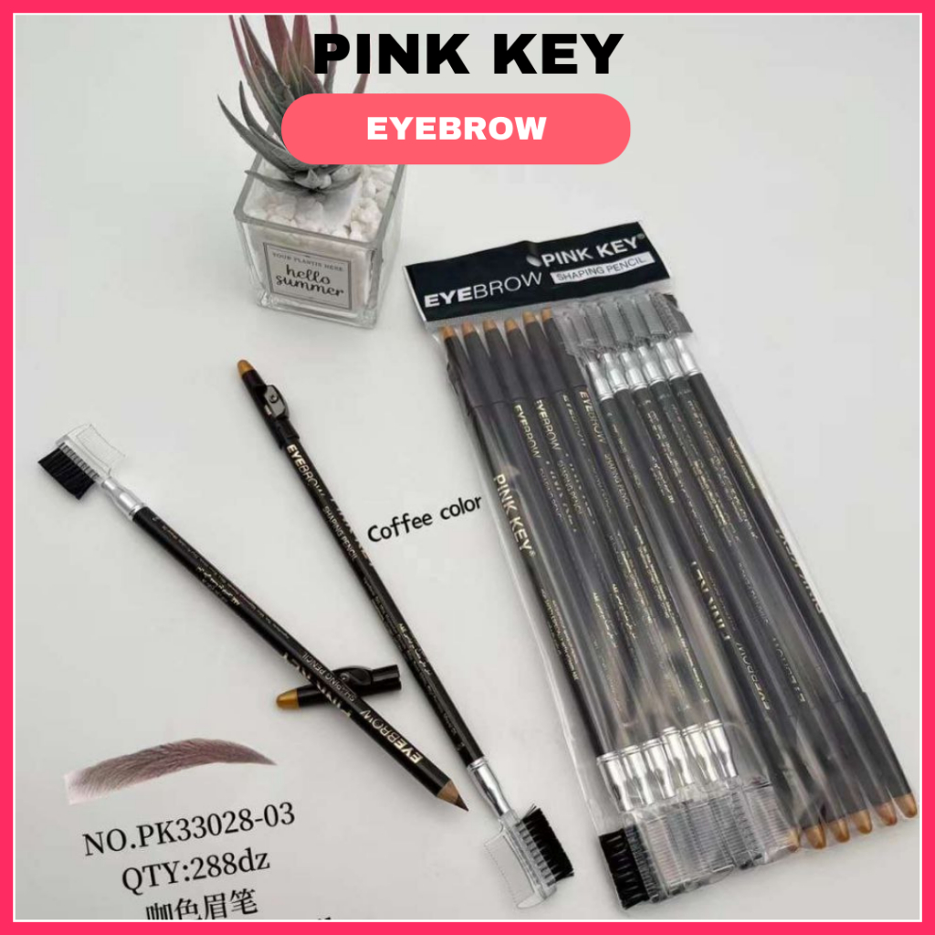 PINK KEY EYEBROW SHAPING PENCIL ( 1pcs ) | Shopee Malaysia