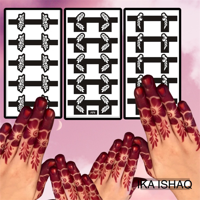 Sticker Inai Celup (10 jari)Dip Henna Cantik Murah Design | Shopee Malaysia