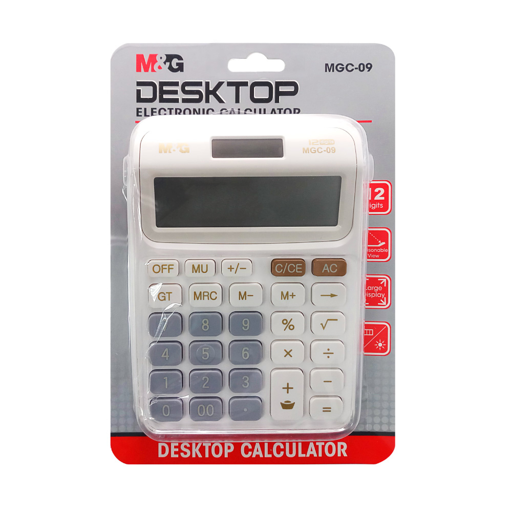 M&G 12 Digits Two Power Desktop Calculator ADG98775 (MGC-09) | Shopee Malaysia