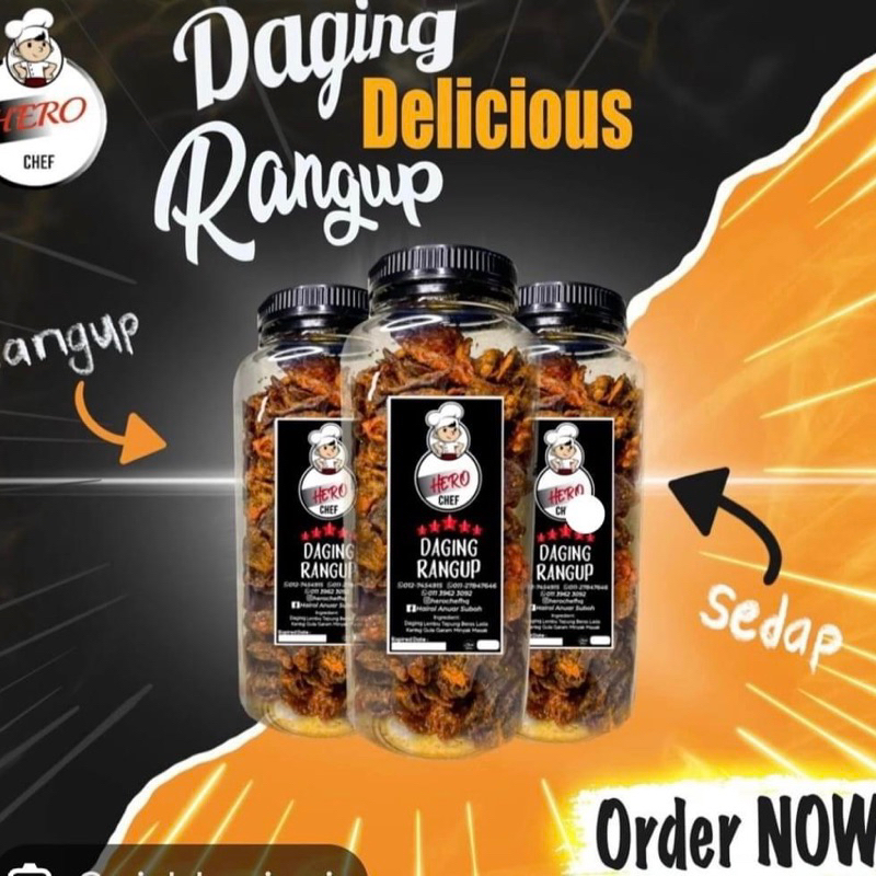 🌟HQ🌟 Paru & Daging Rangup Cheese Pedas 200g By Hero Chef | Garing ...