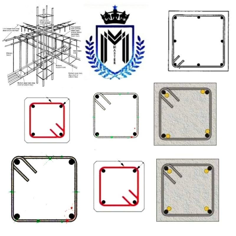 50pcs💥 Besi link bar iron steel link beam concrete column joint ring ...