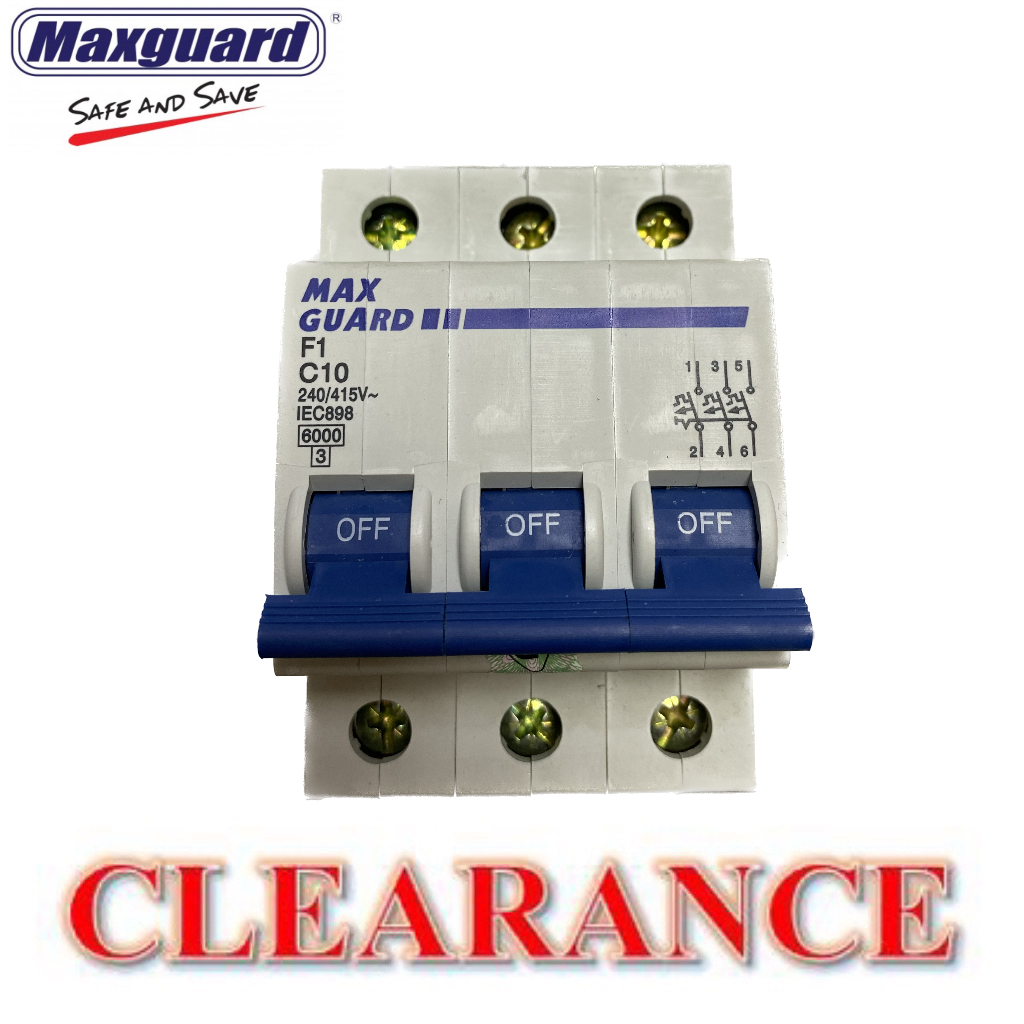 MAXGUARD F1 C10/F1 C16/F1 C32/F1 C50 MINIATURE CIRCUIT BREAKER 10A/16A ...