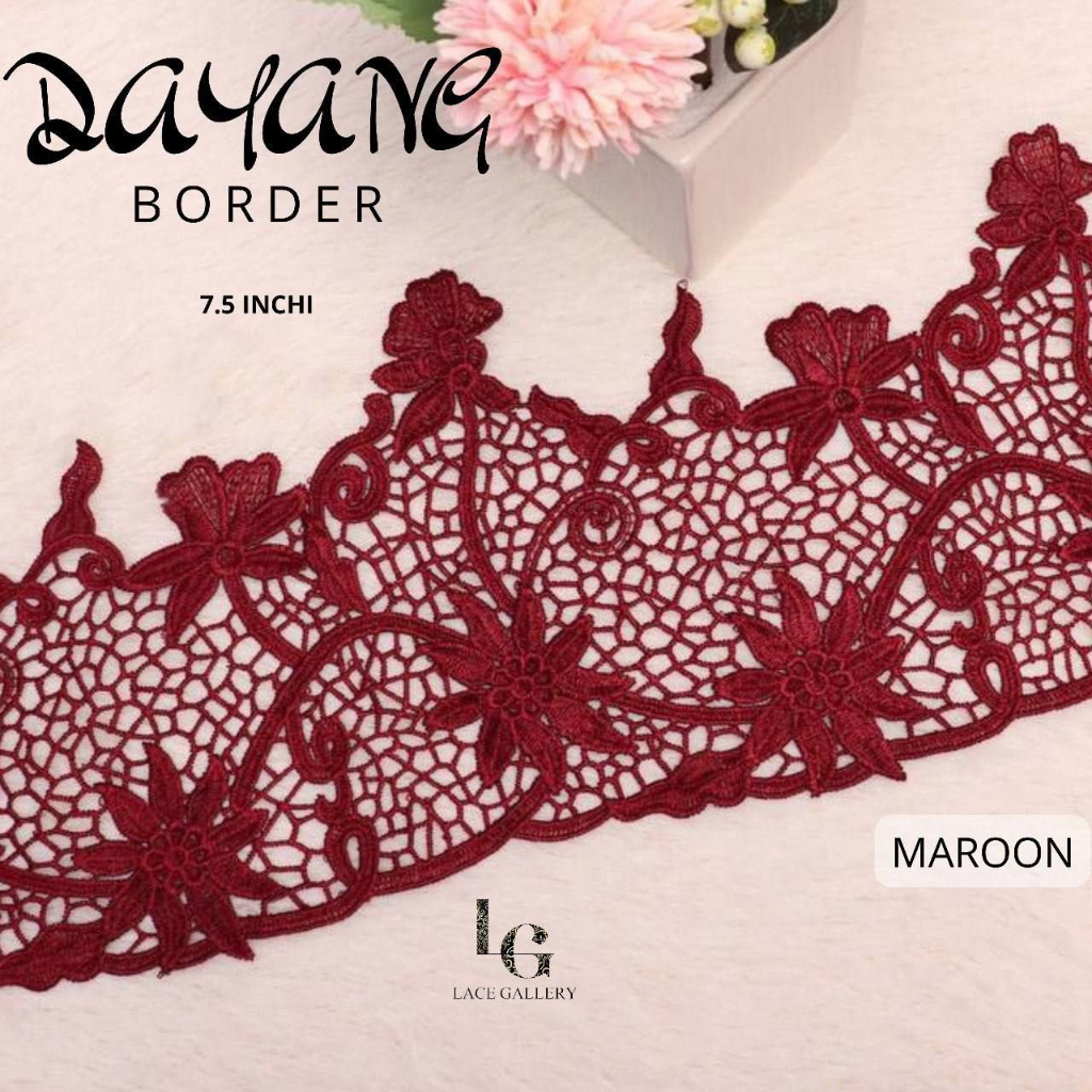 🔥 0.5M | DAYANG BORDER LACE BAJU RENDA KAIN AKSESORI PAKAIAN HIASAN ...