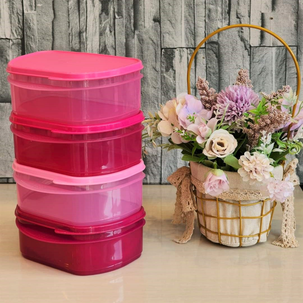 *2pcs/4pcs*Tupperware Stack 'Em All lunch box Half Fridge Stackable ...