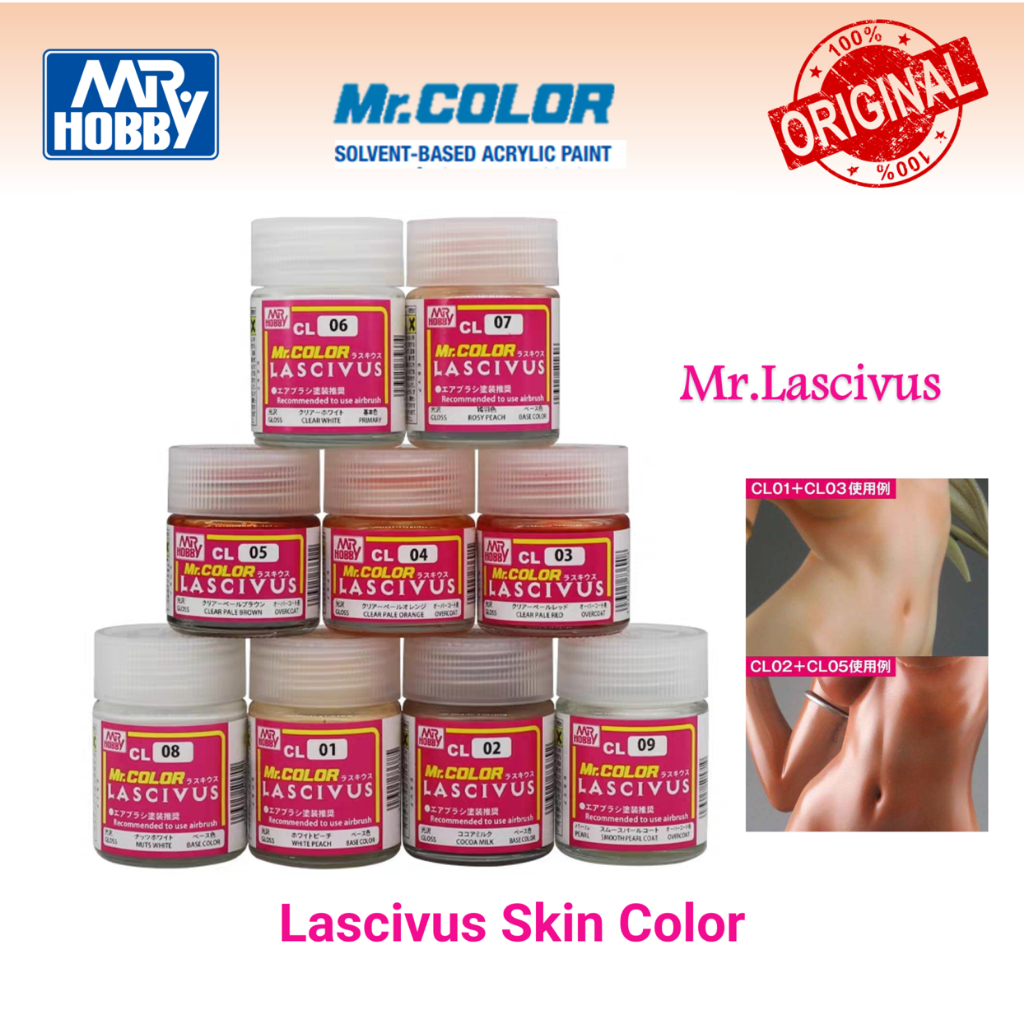 Mr. Hobby Mr. Color Lascivus Skin Color CL01 - CL05 Gundam Anime ...
