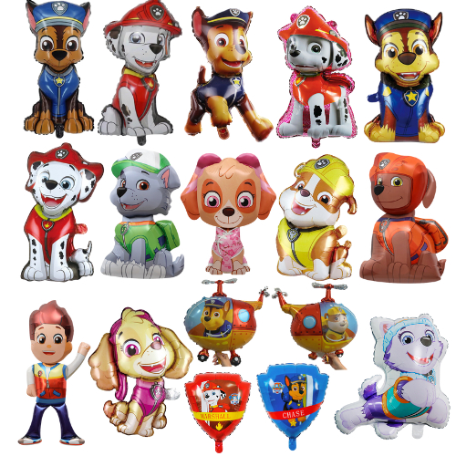 Paw Patrol Chase Skye Marshall Rubble Rocky Zuma Theme Dog Birthday Party Foil Big Size Balloon ...