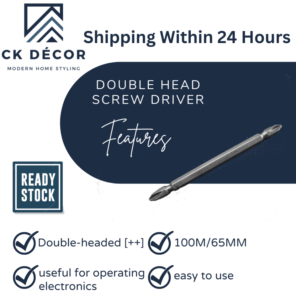 Double Head Screw Driver [++] 100M/65MM | Shopee Malaysia