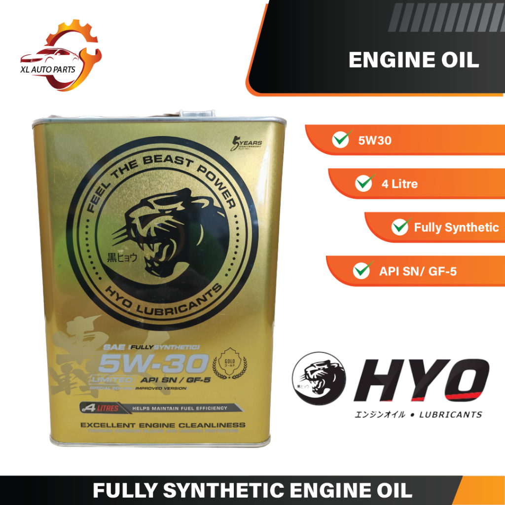 [HYO] 5W30 4 Litre FULLY SYNTHETIC ENGINE OIL | Shopee Malaysia