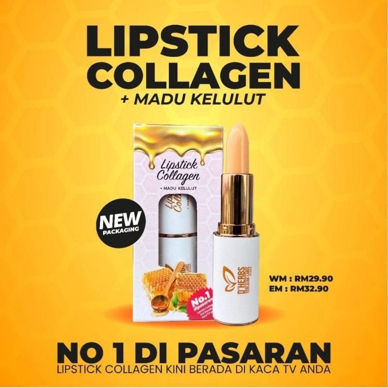 lipstick collagen madu dherbs & lip butter delima by aliff Syukri ...