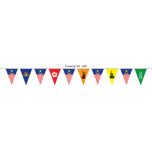 FLAGLINE SET ICON MALAYSIA TRIANGLE BENDERA MERDEKA MSIA-1081 BUNTING ...