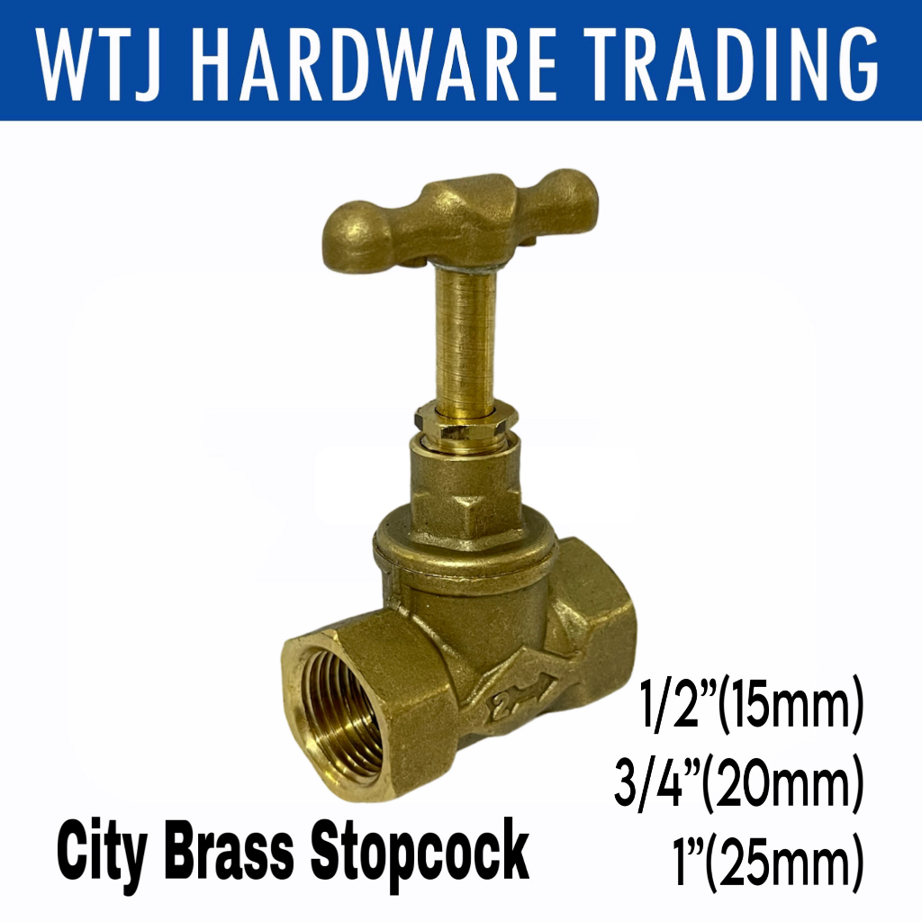 Brass Stop Cock Valves- 1/2", 3/4" & 1" Stopcock / Water Valve / Brass ...