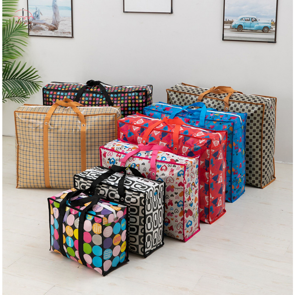 Beg Guni Besar Berzip Tebal Laundry Bag Waterproof Large Storage Beg ...